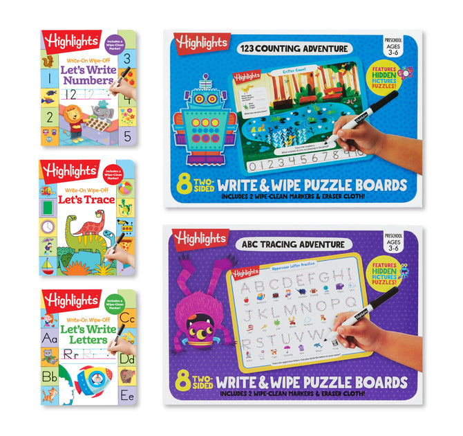 Write-On Wipe-Off Bundle – Highlights Early Learning