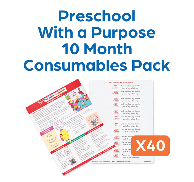 Preschool With a Purpose Consumable Packs – Highlights Early Learning